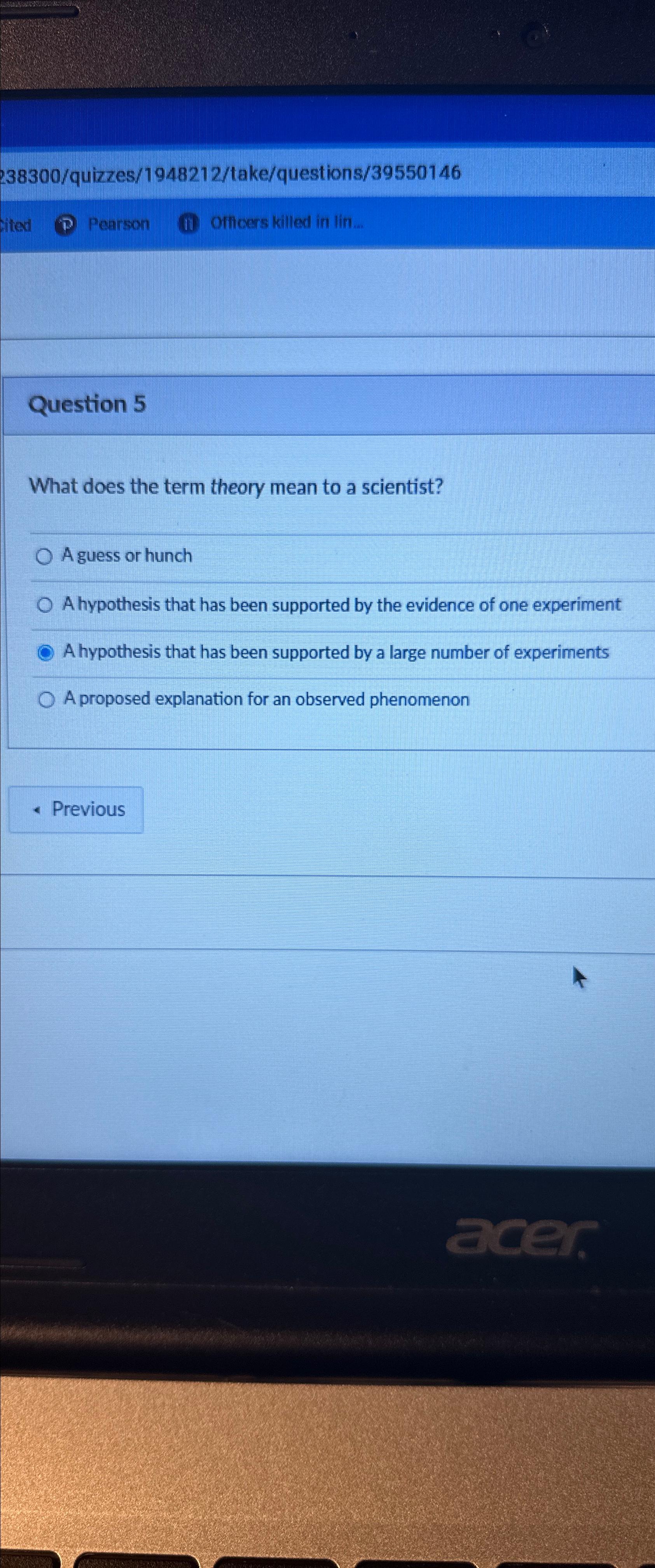 Solved Question 5What does the term theory mean to a | Chegg.com