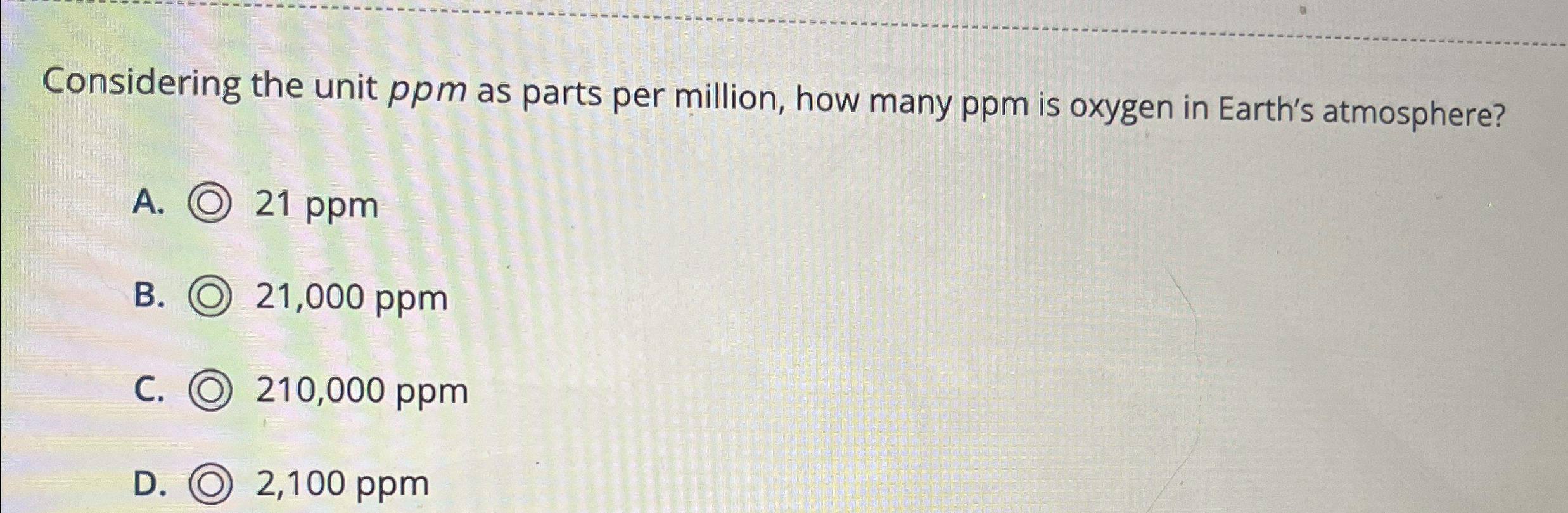 Solved Considering the unit ppm as parts per million, how | Chegg.com