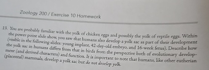 High Quality SOLUTION Zoology 200 / ﻿Exercise 10 ﻿Homework13. ﻿You ate ...