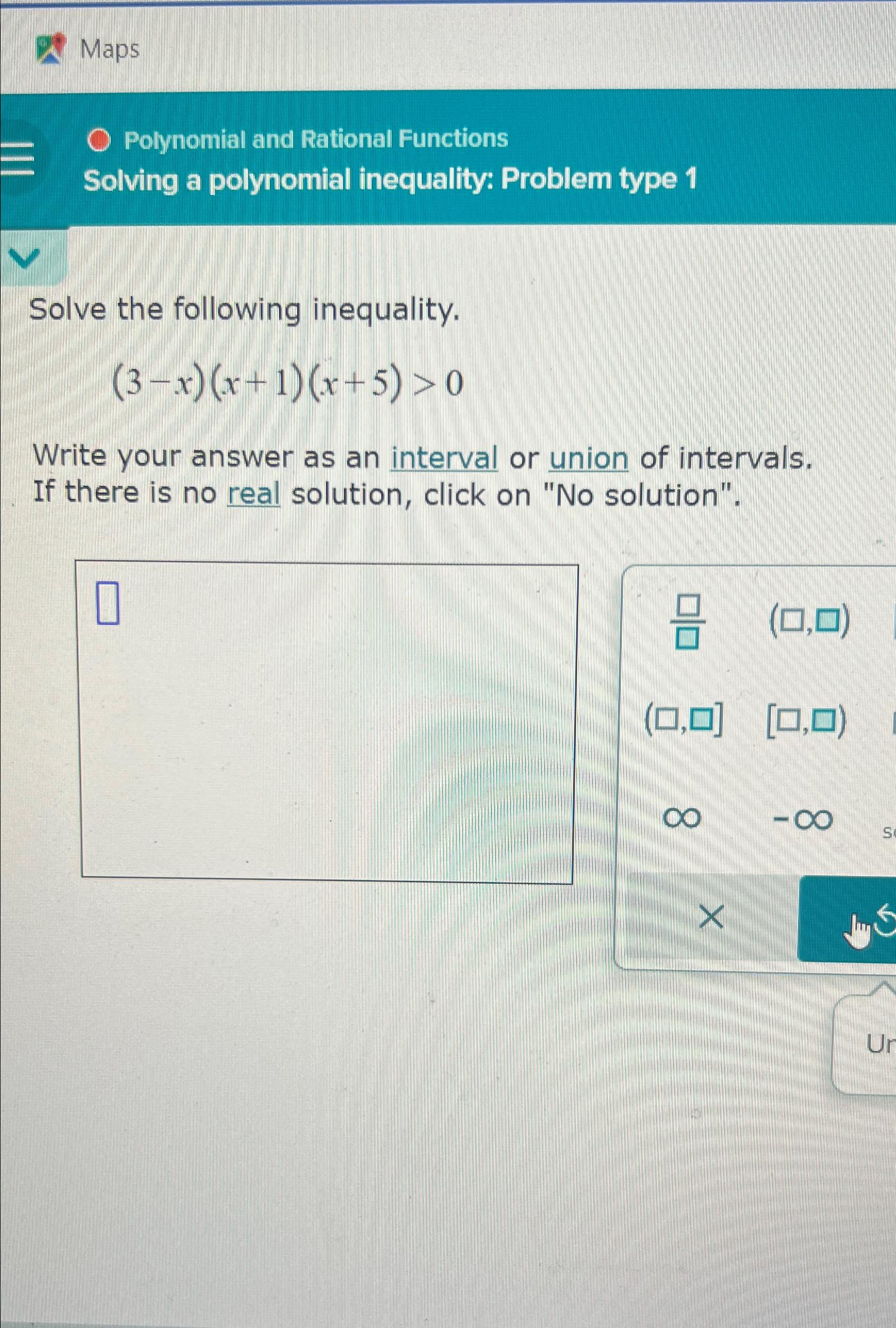 Solved MapsPolynomial and Rational FunctionsSolving a | Chegg.com