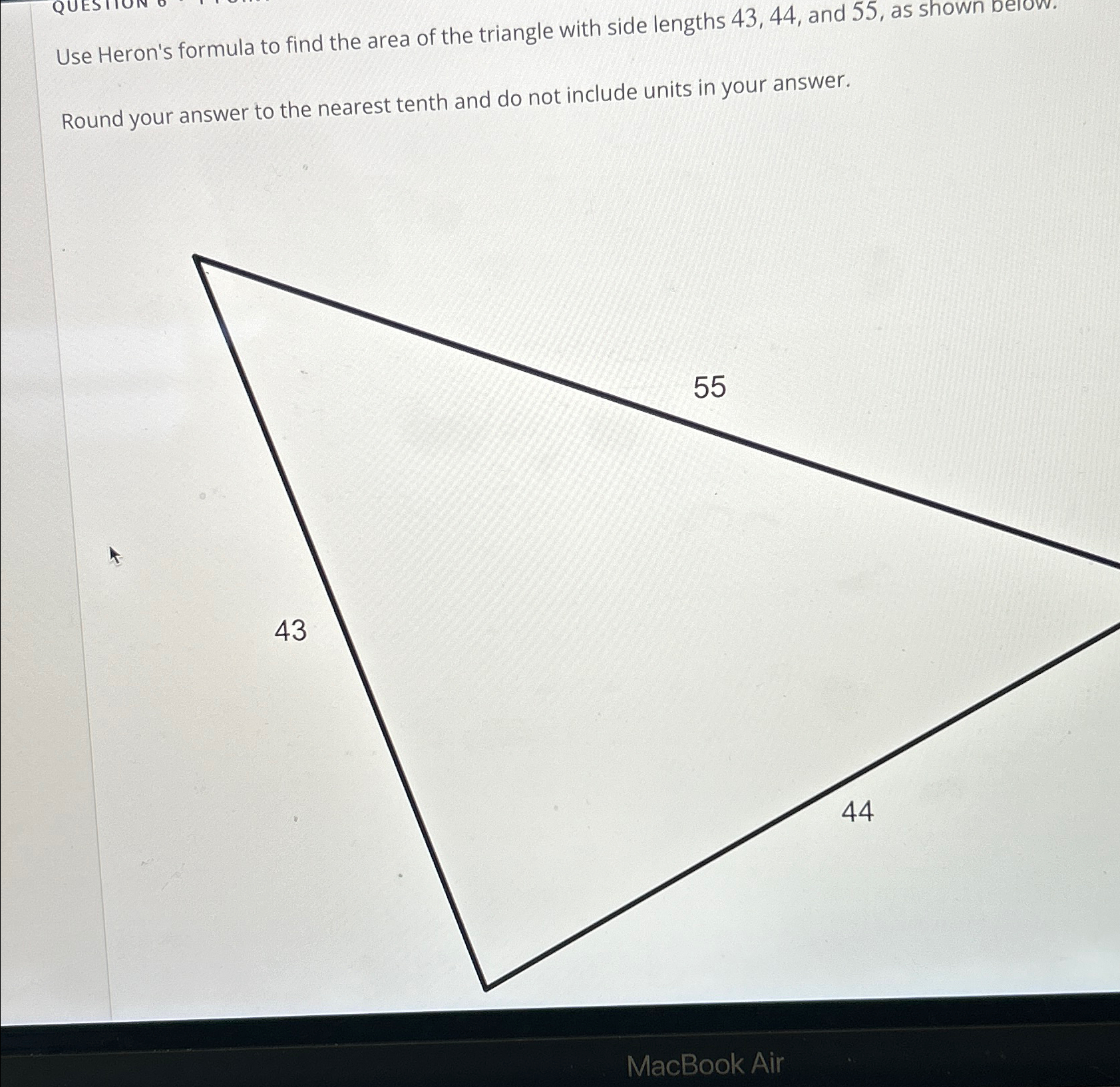 Solved Use Heron's formula to find the area of the triangle | Chegg.com