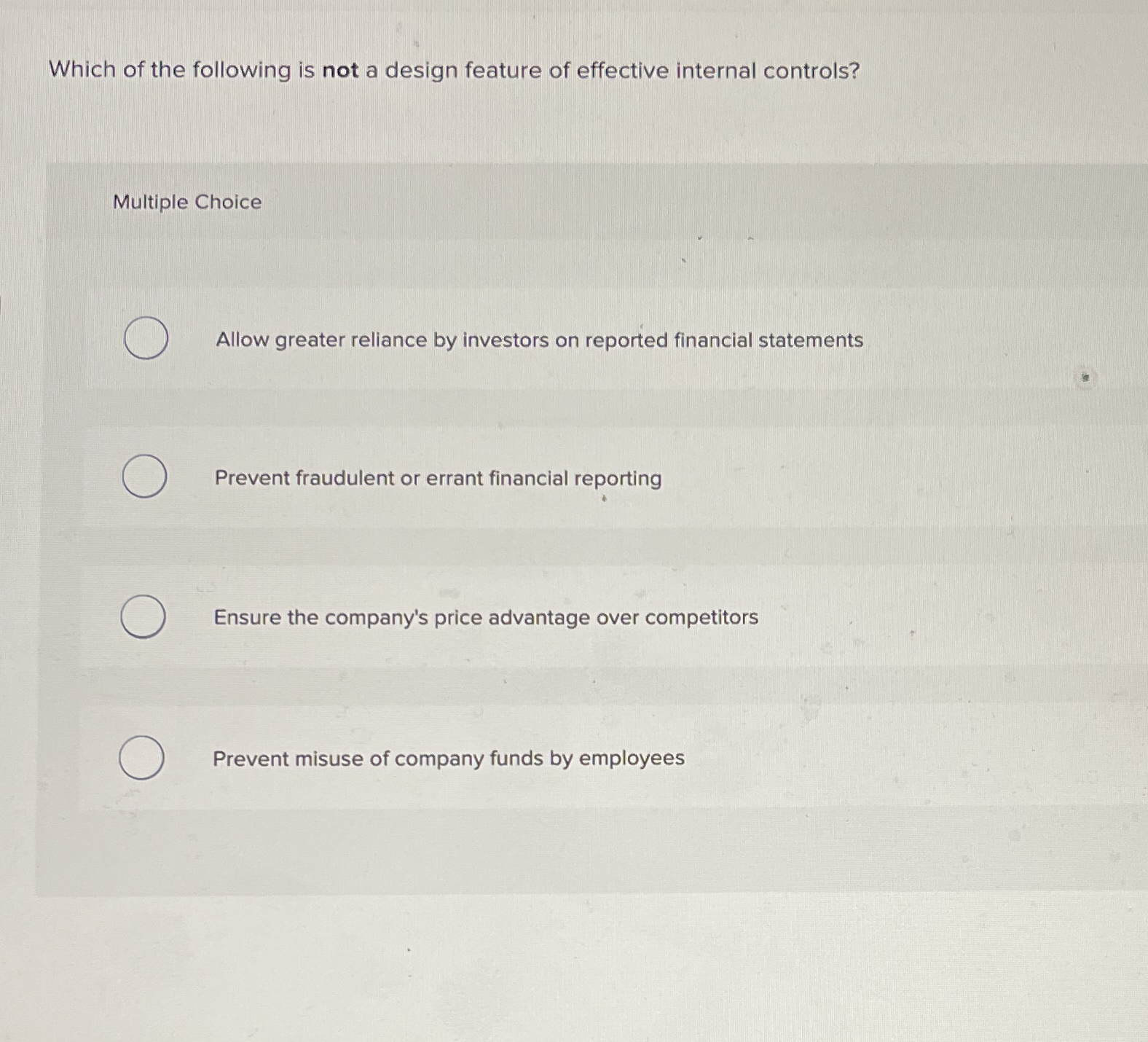 Solved Which of the following is not a design feature of | Chegg.com