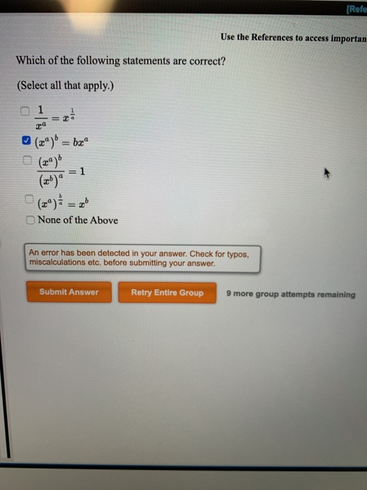 Solved Refe Use the References to access importan Which of | Chegg.com