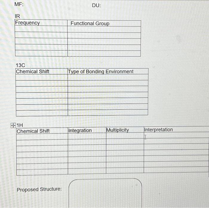 Solved propose structures for the following problem. use the | Chegg.com