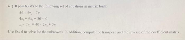 Solved #6. Please explain the set up in excel and show all | Chegg.com