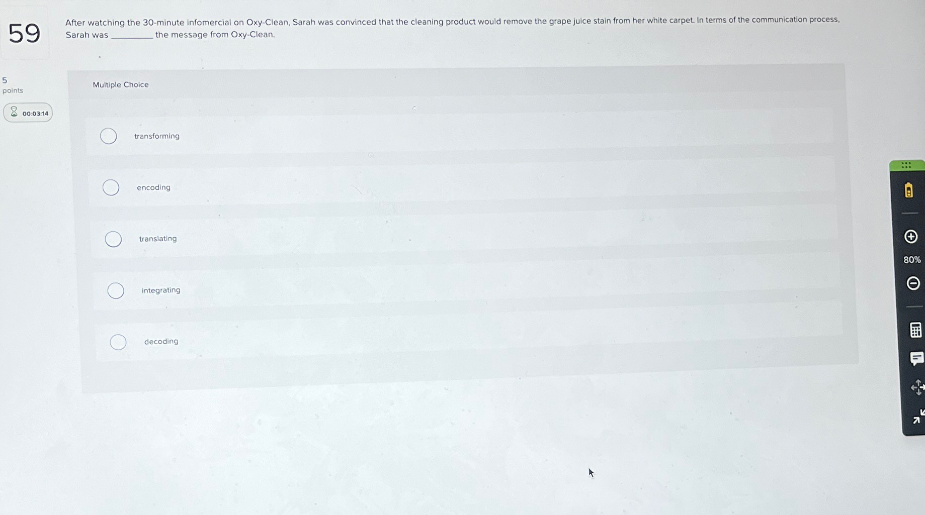 Solved 59Sarah was q, ﻿the message from | Chegg.com