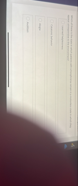 Solved Which of these is the state in which patients with | Chegg.com