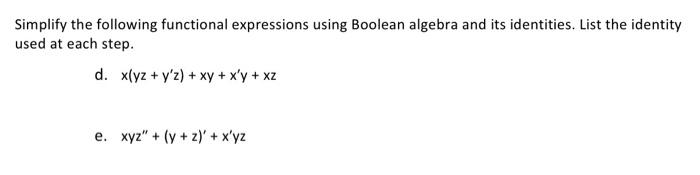 Solved Simplify the following functional expressions using | Chegg.com Solved Simplify the following functional expressions using | Chegg.com