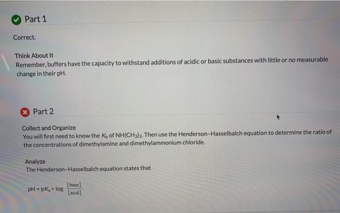 Solved A pH buffer is a solution that resists changes in pH | Chegg.com