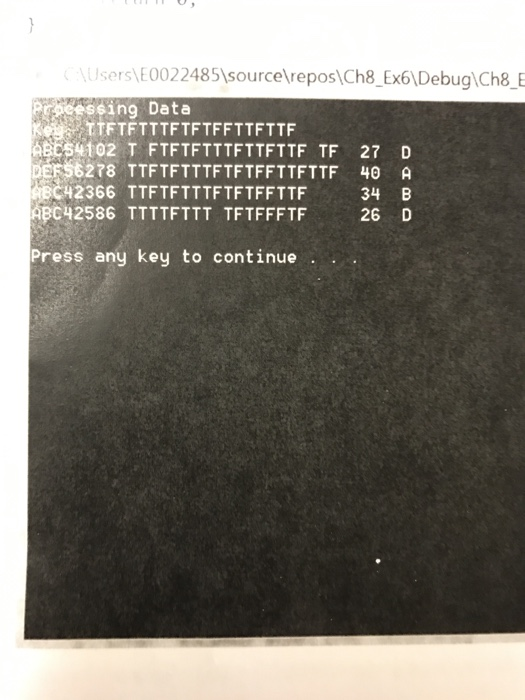 Solved \Users\E0022485\source repos\Ch8_Ex6\Debug Ch8_ | Chegg.com