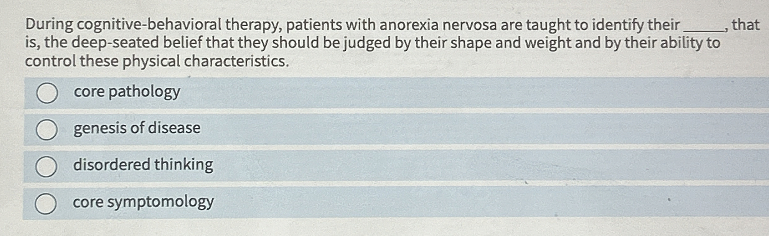 Solved During cognitive-behavioral therapy, patients with | Chegg.com