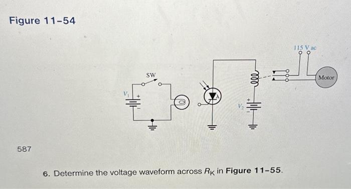 Solved Figure 11−54 587 6. Determine the voltage waveform | Chegg.com