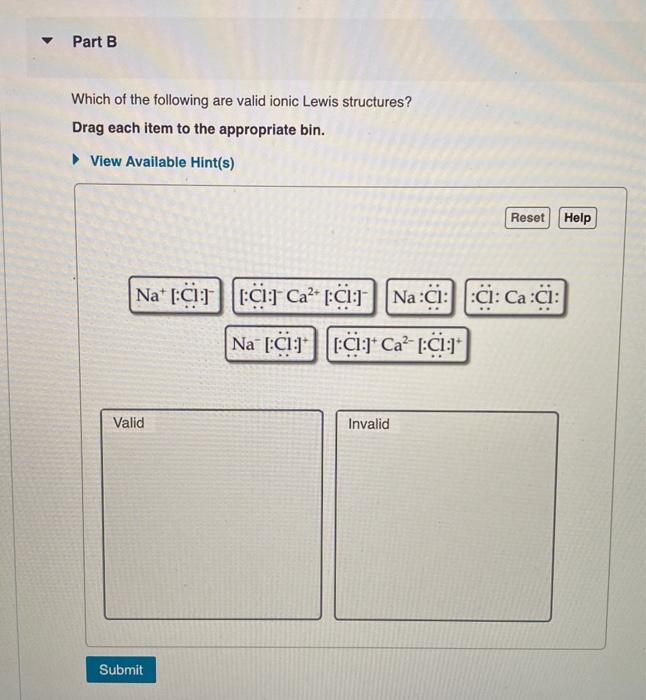 Solved Which of the following are valid ionic Lewis | Chegg.com