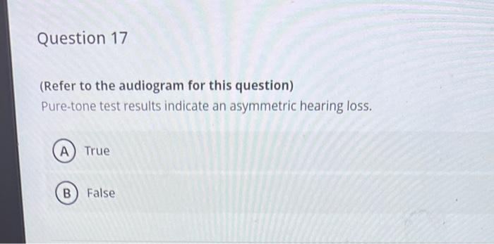 Solved (Refer to the audiogram for this question) | Chegg.com