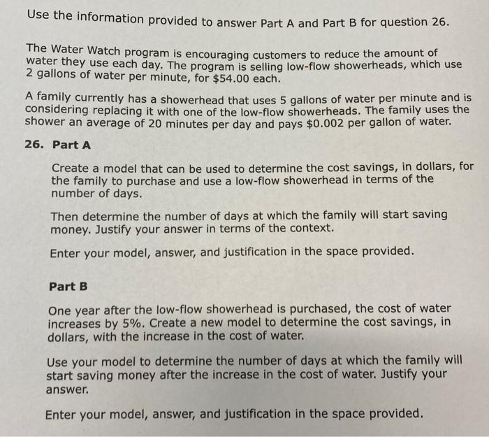 Solved The Water Watch program is encouraging customers to | Chegg.com