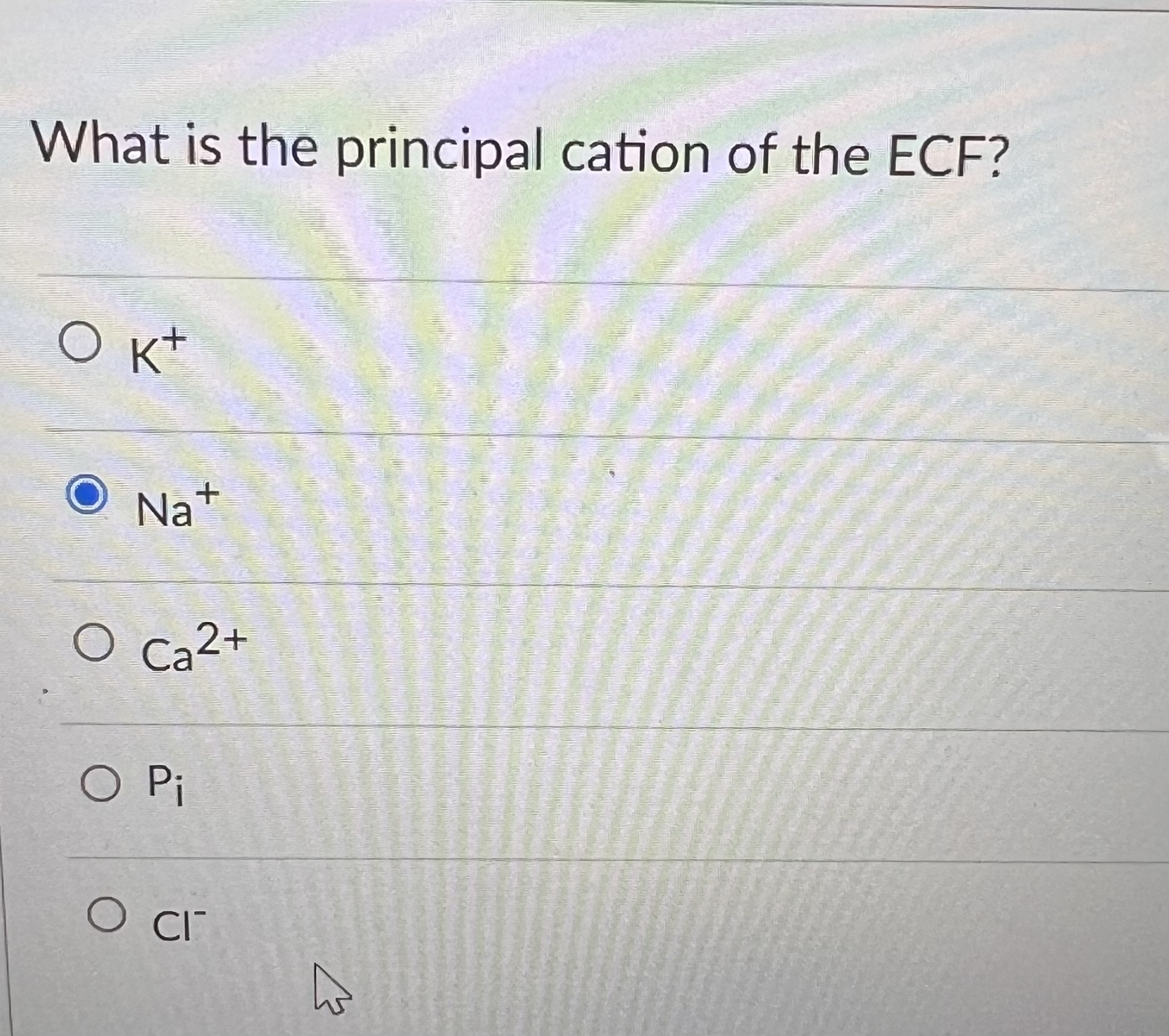 Solved What is the principal cation of the | Chegg.com