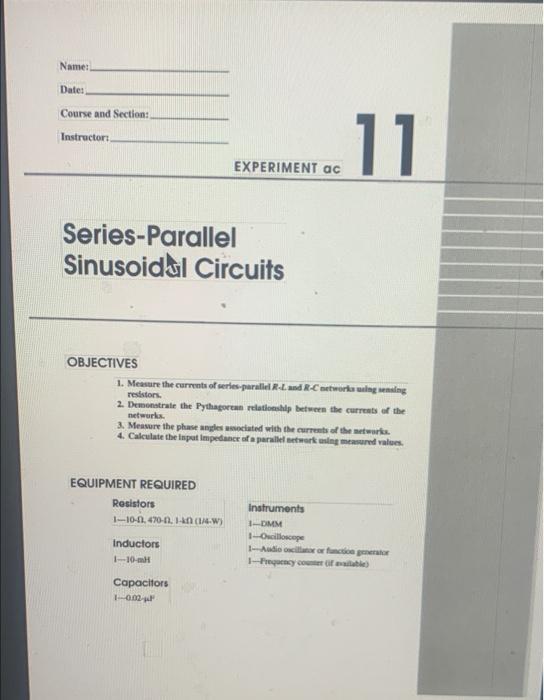 Solved Name: Date: Course and Section: Instructor 11 | Chegg.com