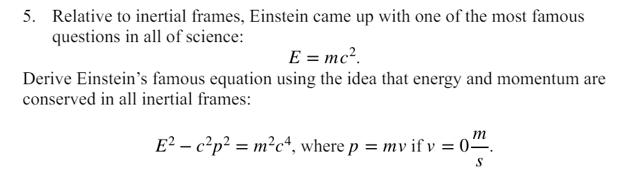 Solved Relative to inertial frames, Einstein came up with | Chegg.com