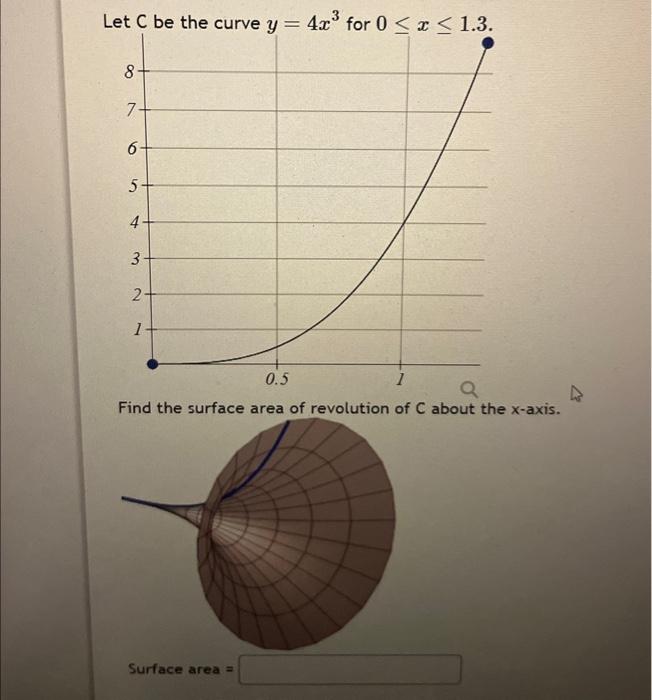 Solved Let C be the curve u=4x3 for 0 | Chegg.com