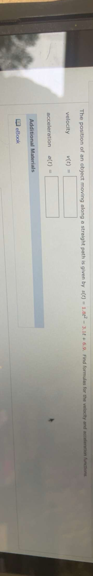 Solved The position of an object moving along a straight | Chegg.com