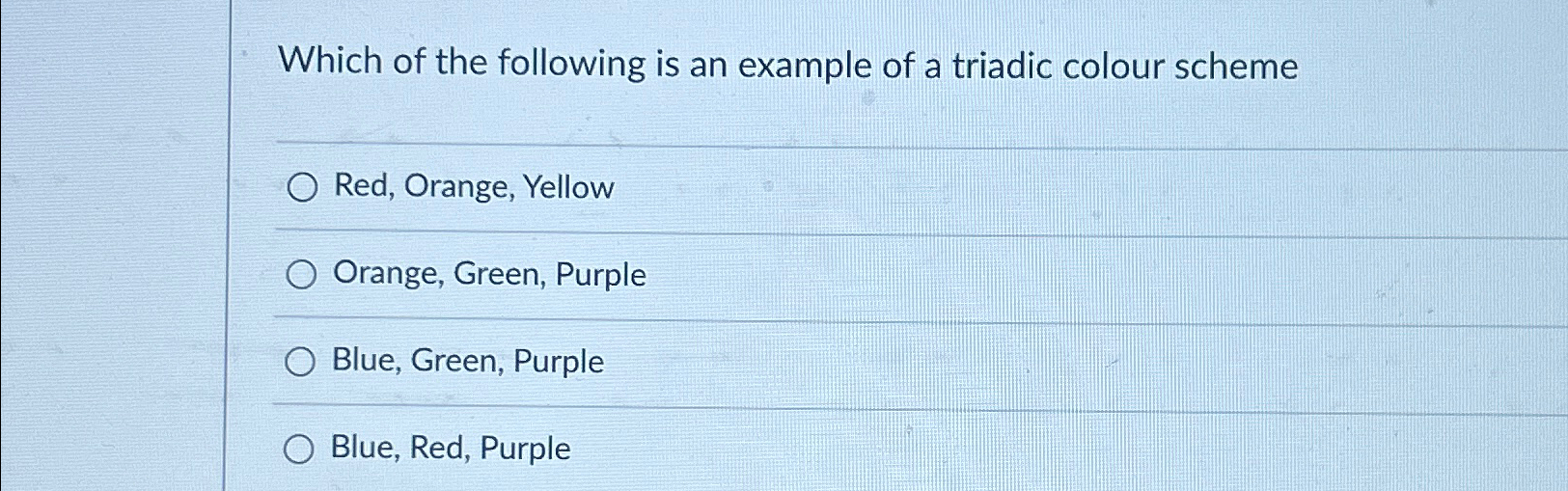 Solved Which of the following is an example of a triadic | Chegg.com