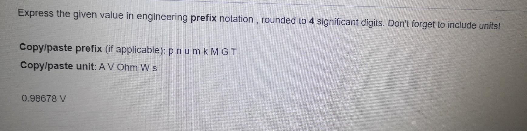 Solved Express the given value in engineering prefix | Chegg.com