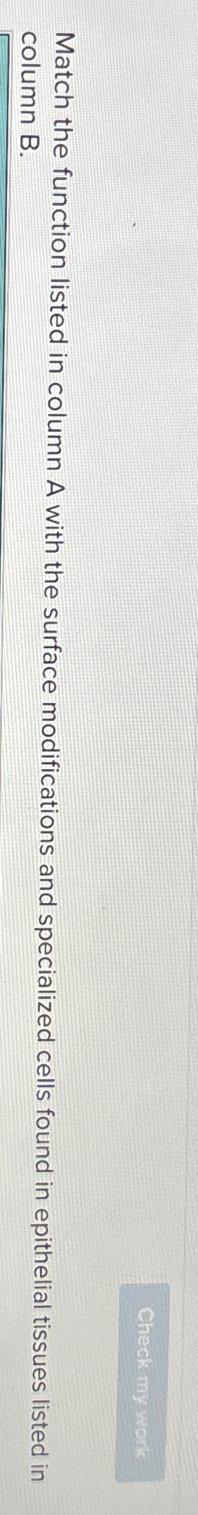 Solved Match the function listed in column A with the | Chegg.com