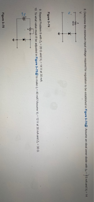 Solved 8. Determine the minimum input voltage required for | Chegg.com