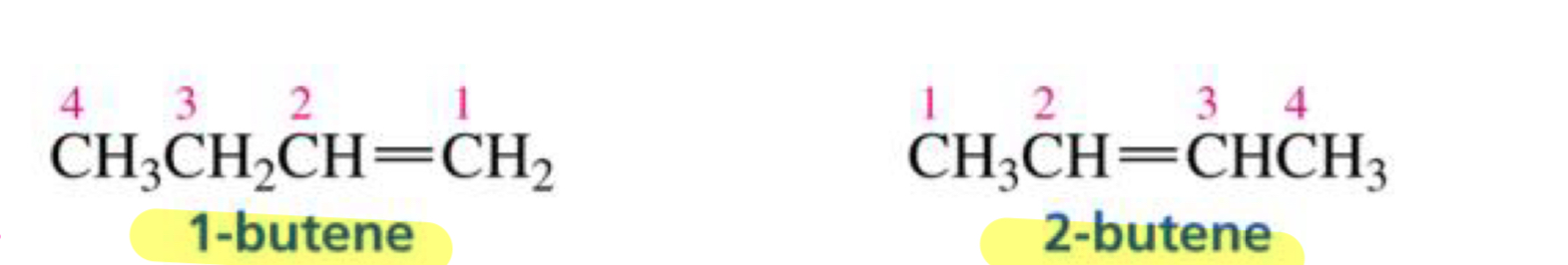 Solved Can someone explain why 1-butene is numbered going | Chegg.com