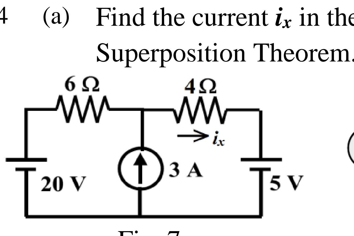 Solved Find The Current Ix In The Circuit Shown In Figures