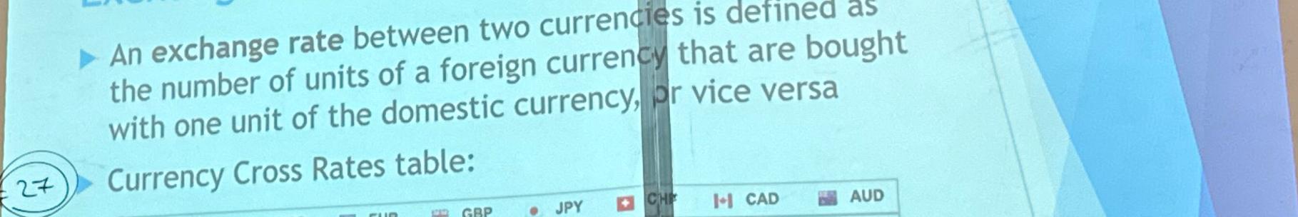 Solved An exchange rate between two currencies is defined as | Chegg.com