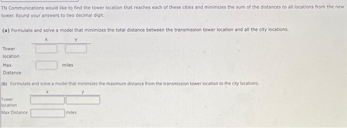 Solved TN Communications provides cellular telephone | Chegg.com