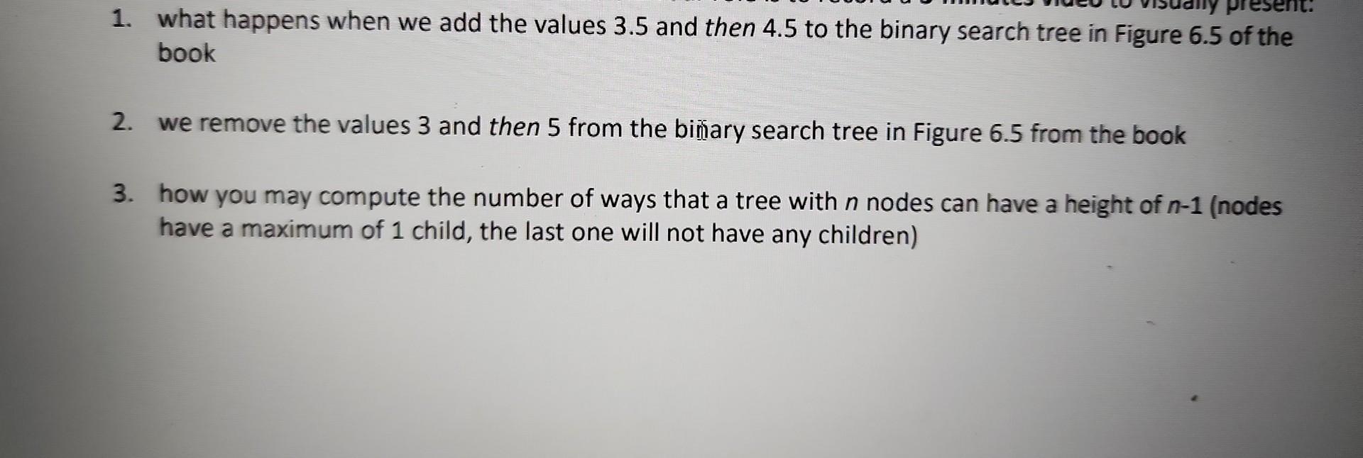 Solved Binary Trees Figure 6 5 A Binary Search Tree 1 What Chegg