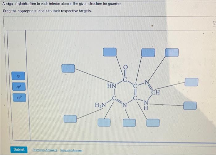 Solved Assign a hybridaztion to each interior alom in the | Chegg.com