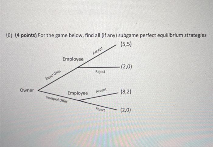 Solved (4 points) For the following game, use iterated | Chegg.com