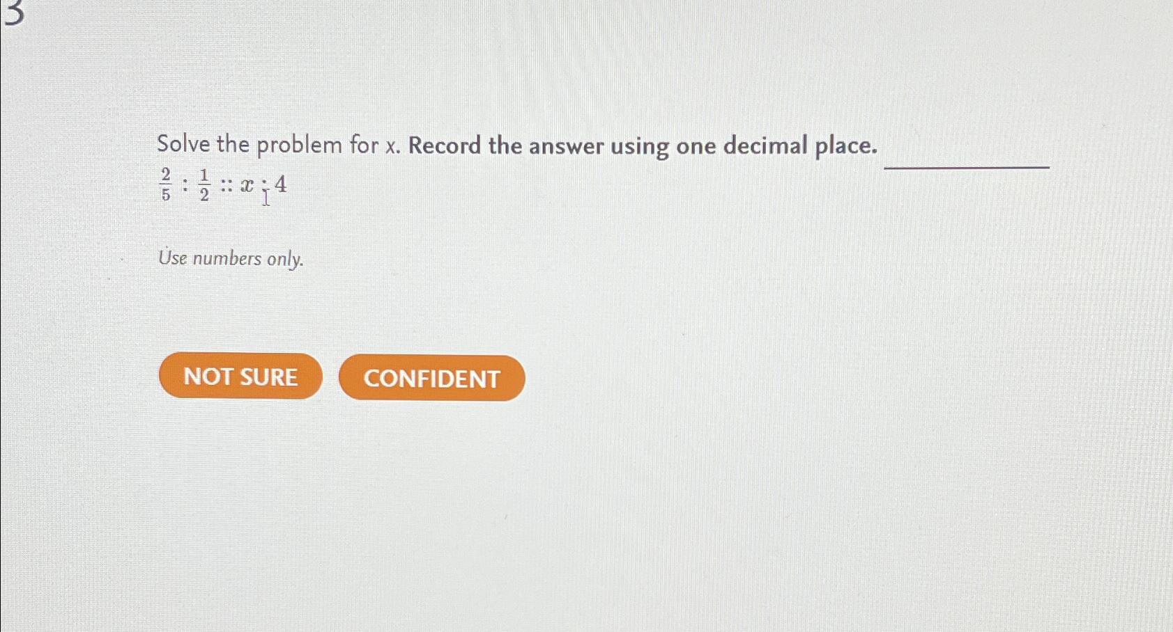 Solved Solve the problem for x. ﻿Record the answer using one | Chegg.com