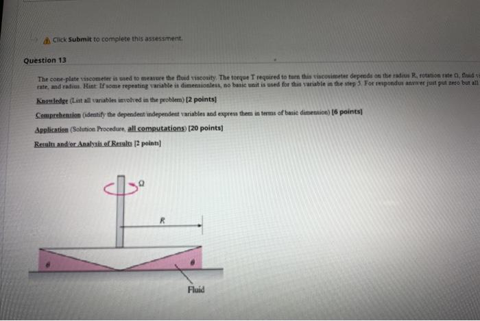 Solved The cone-plate viscometer is used to measure the | Chegg.com