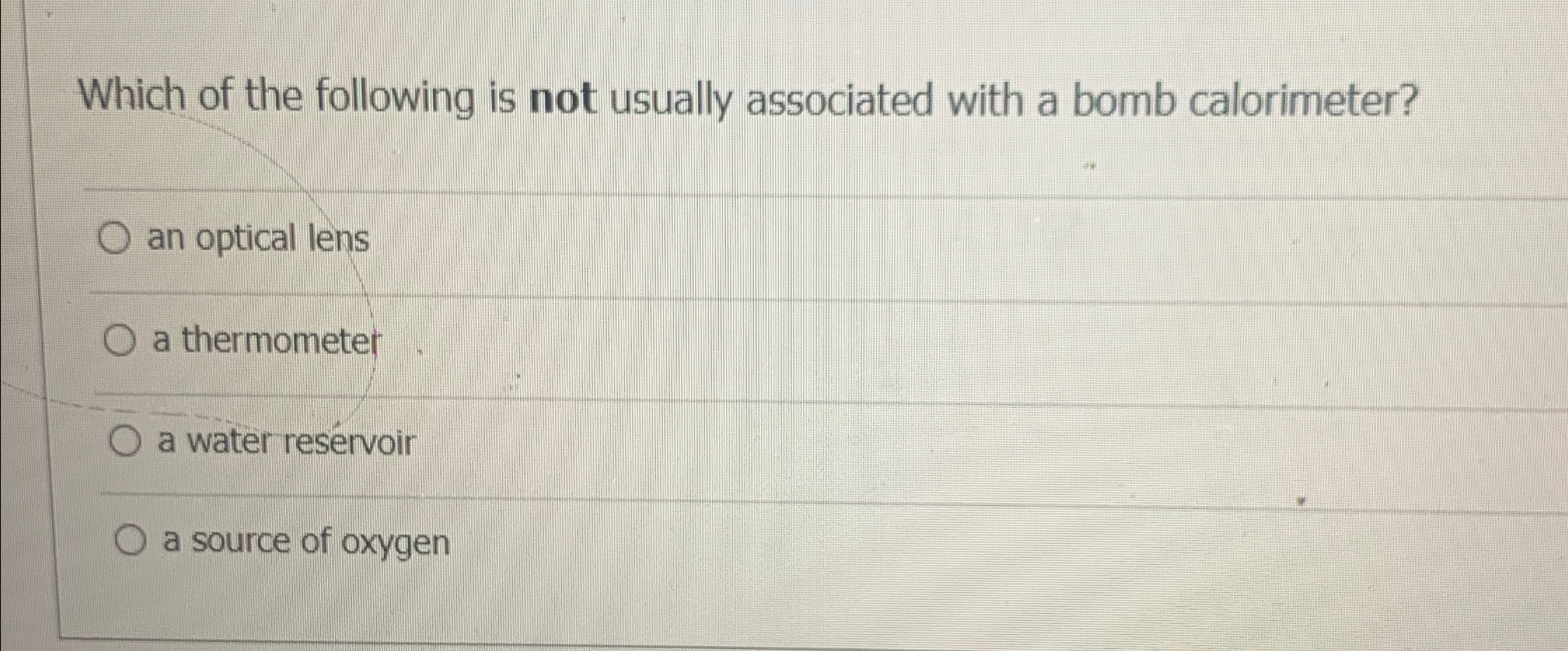 Solved Which of the following is not usually associated with | Chegg.com