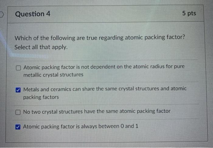 Solved Question 4 5 pts Which of the following are true | Chegg.com