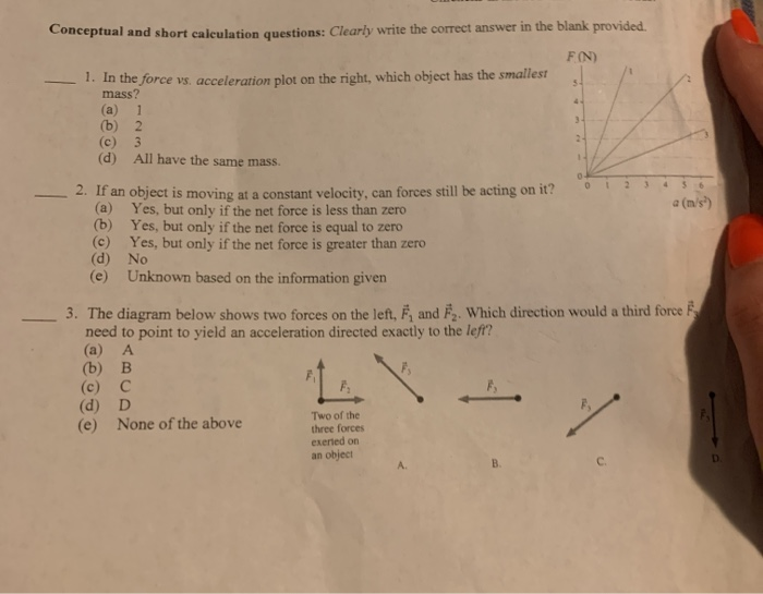 Solved 5 1 2 3 Conceptual and short calculation questions: | Chegg.com