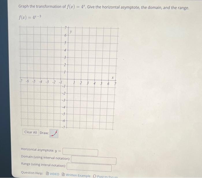 Solved Select the graph of f(x)=2x. Then, give the | Chegg.com