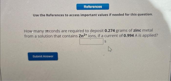 Solved Use the References to access important values if | Chegg.com