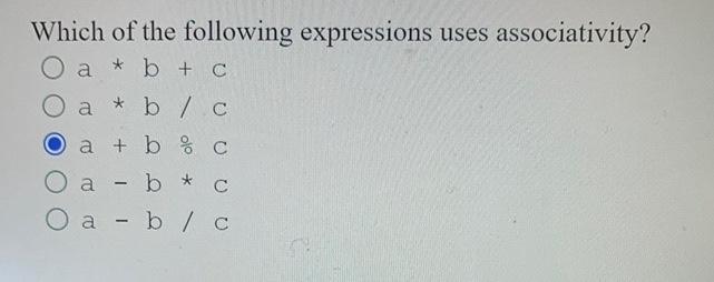 Solved Which of the following expressions uses | Chegg.com