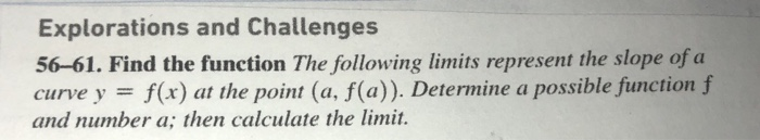 Solved Explorations and Challenges 56-61. Find the function | Chegg.com