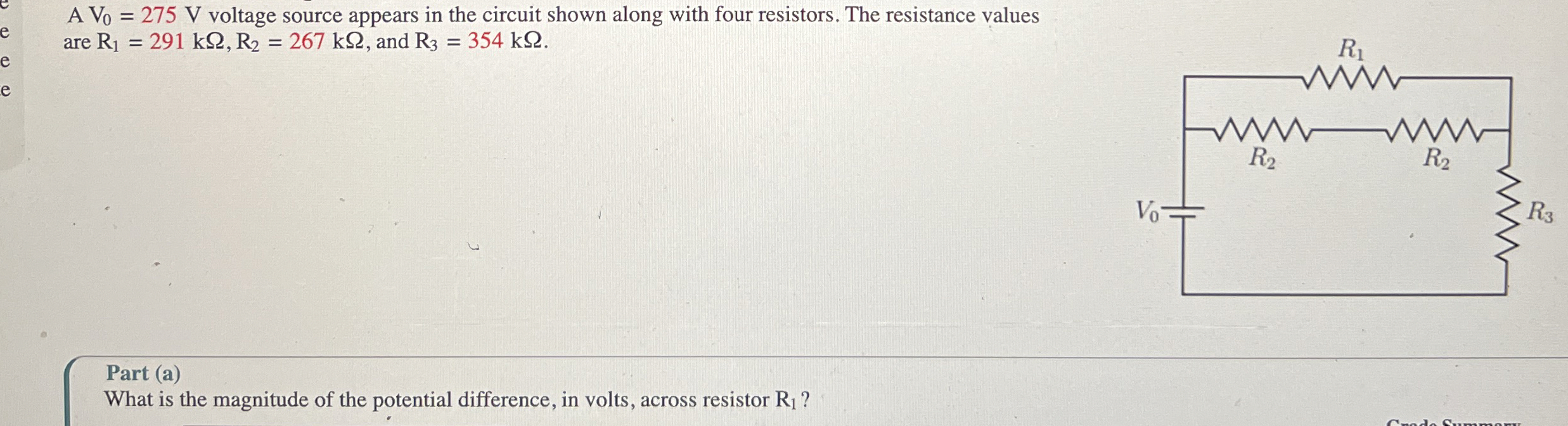 Solved AV0=275V ﻿voltage source appears in the circuit shown | Chegg.com