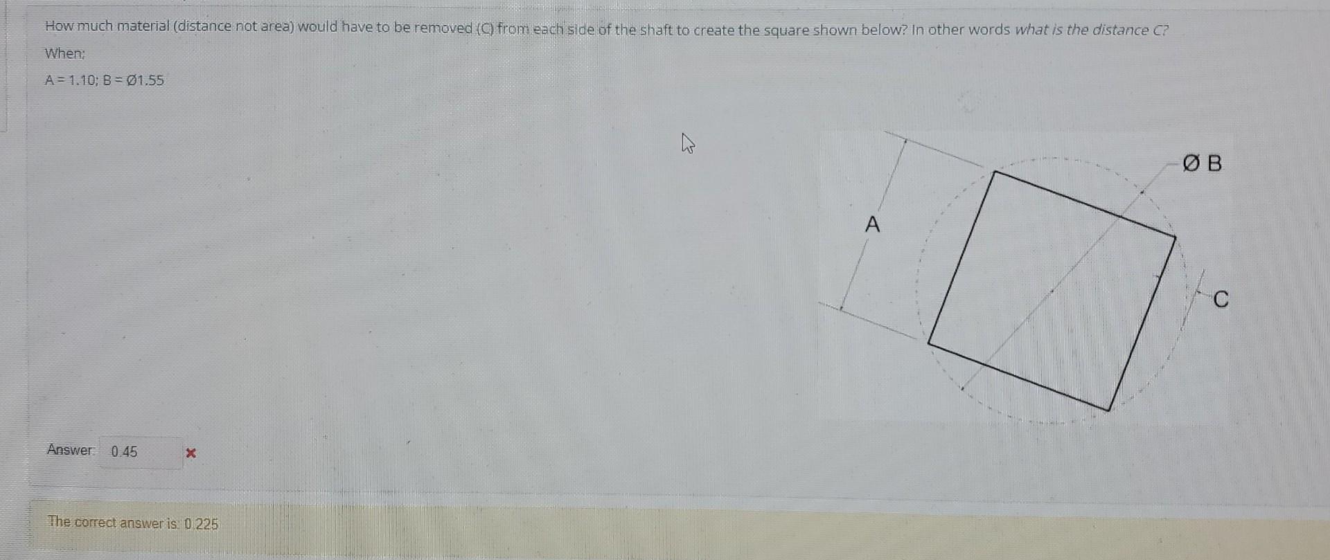 Solved How much material (distance not area) would have to | Chegg.com