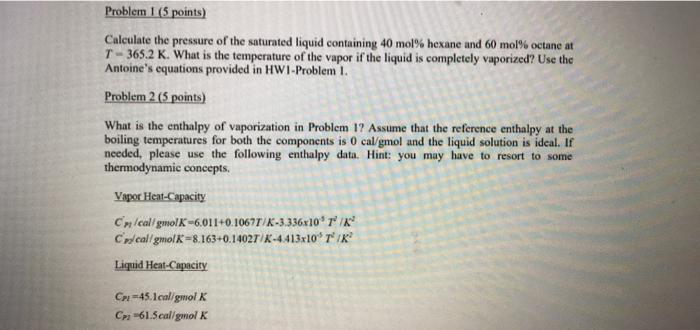 Solved Problem 1 (5 points) Calculate the pressure of the | Chegg.com Solved Problem 1 (5 points) Calculate the pressure of the | Chegg.com