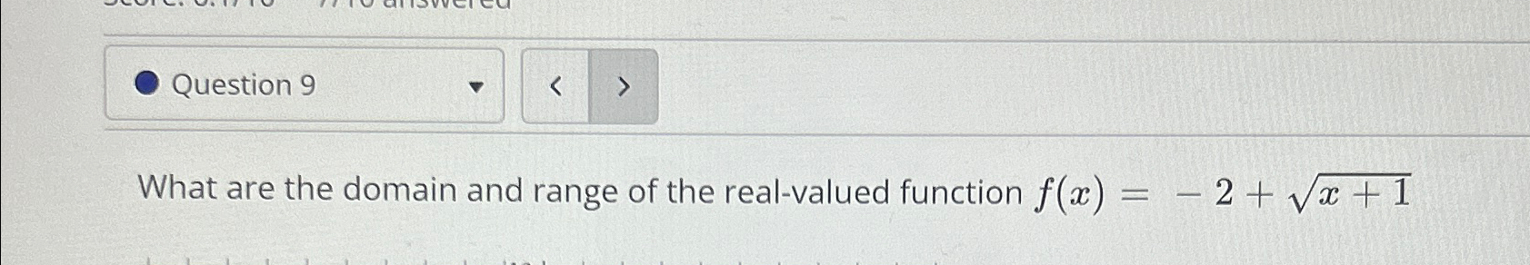 Solved What are the domain and range of the real-valued | Chegg.com