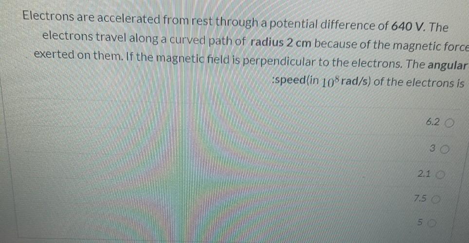 Solved Electrons are accelerated from rest through a | Chegg.com