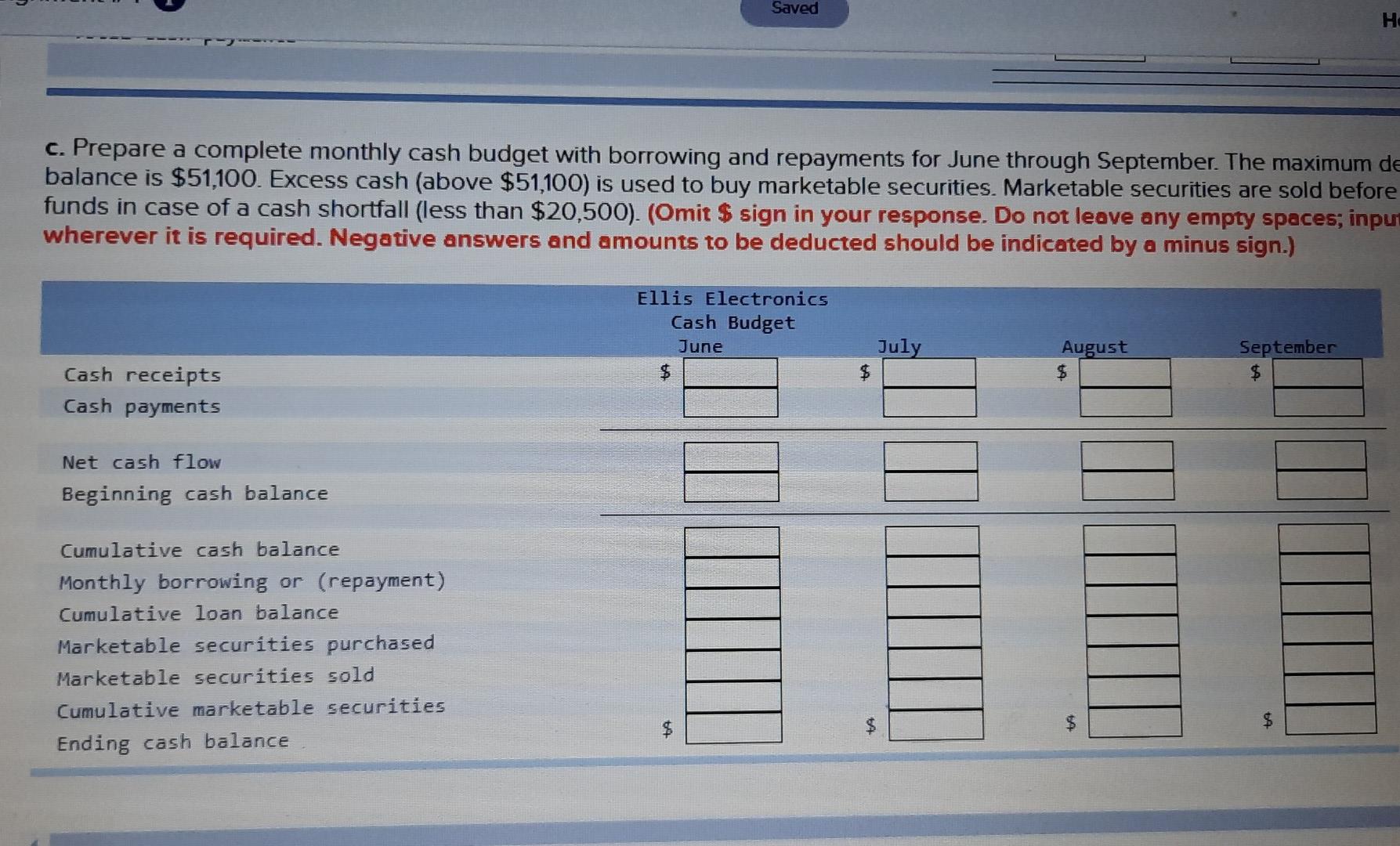 Solved signment #4 i Saved Help Save & Ellis Electronics | Chegg.com